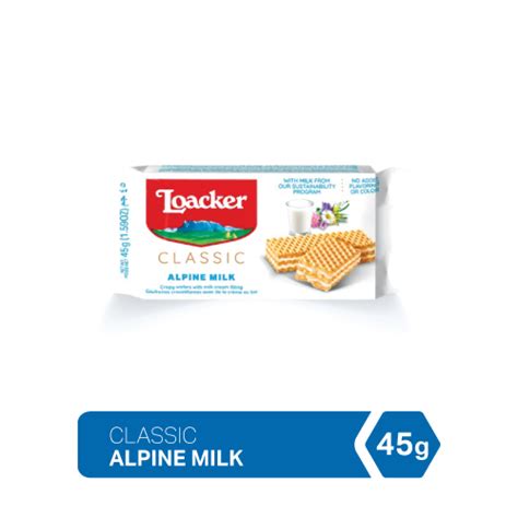 Loacker Classic Alpine Milk 45gm Bd