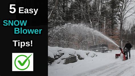 5 EASY Snowblower Tips | STOP Clogging that CHUTE! - YouTube
