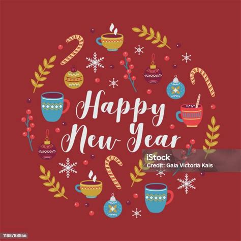 뜨거운 겨울 음료 사탕 지팡이 장식과 어두운 빨간색 배경에 딸기 크리스마스 인사말 카드 마실 것에 대한 스톡 벡터 아트 및 기타 이미지 Istock