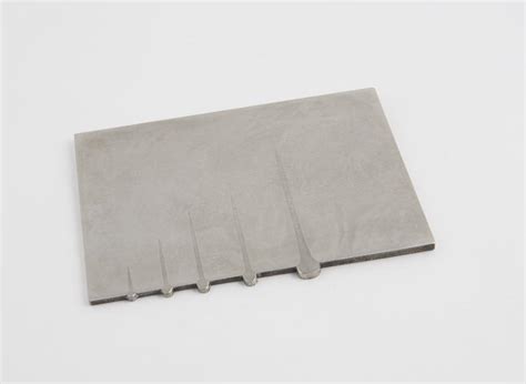 Steel Sample Showing Penetration Depth And Weld Pool Of E Beam Weld By Cambridge Vacuum