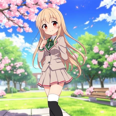 School Girl Fantasy Cute Anime Waifu Character