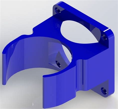 Cad Solidworks 3dmodel E3dv6 Hotend Fanmountingclip Hasanain Shuja