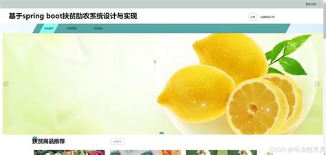 Springboot基于javaweb扶贫助农系统设计与实现源码文档调试vue前后端分离基于web的助农服务平台系统。 Csdn博客