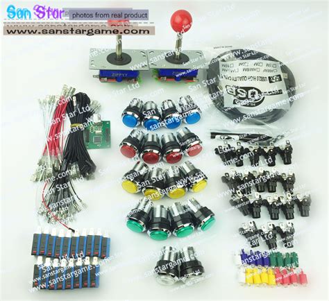 DIY Arcade Parts Bundles With Arcade Controller Joystick ILLUMINATED BUTTON Microswitch