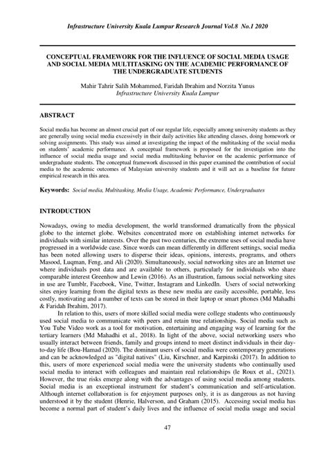 Pdf Conceptual Framework For The Influence Of Social Media Usage And Social Media Multitasking