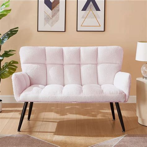 52 Small Loveseat Sofa Couch 2 Seater With Quilting Backs For Living