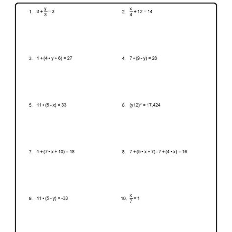 Solving For Specific Variable Worksheet Practice Finding The Variable