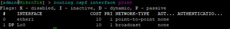 Cisco To Mikrotik Command Translation Ospf