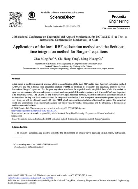 Pdf Applications Of The Local Rbf Collocation Method And The
