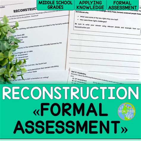 Reconstruction Test Teaching Resources
