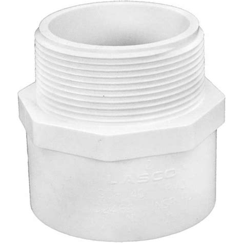 Lasco Fittings 436 020 2mptxs Sch40 Pvc Male Adapter