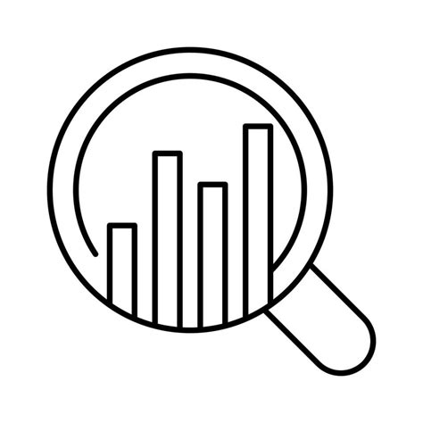 Diagram Chart And Search Data Analytic Outline Icon Vector Illustration Vector Art At