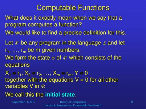 Theory Of Computation Lecture 4 Programs And Computable Functions Ii