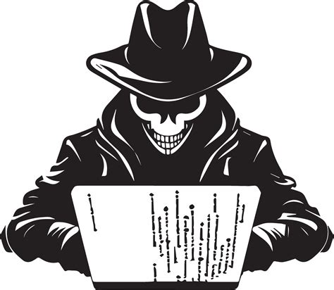 Hacker Vector Silhouette Illustration Art 26261689 Vector Art At Vecteezy