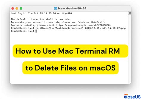 Use Mac Terminal Rm To Delete Files With Recovery Tip
