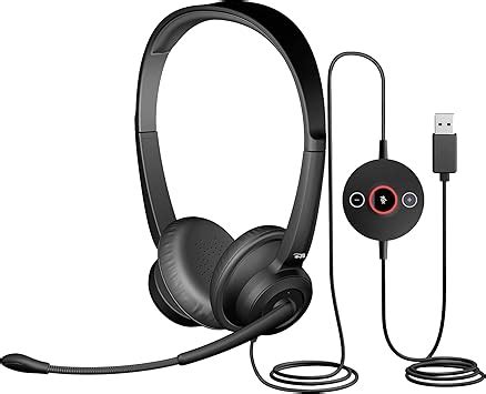 Cyber Acoustics Usb Headphones With Microphone For Pc Ac