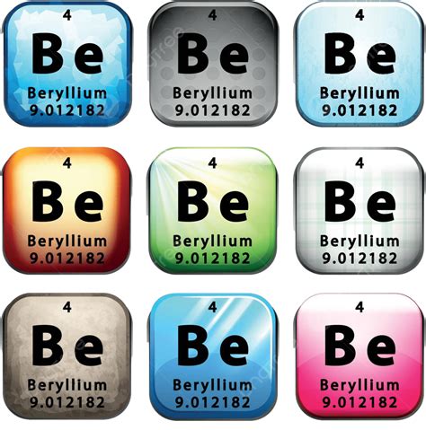 The Beryllium Element Illustration Drawing Tabular Vector Illustration