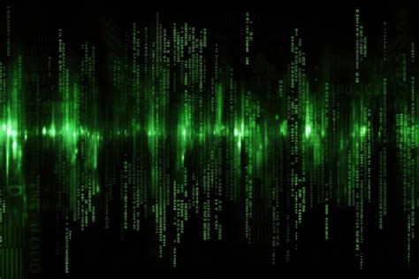 Premium AI Image Abstract Background Digital Data Green Matrix