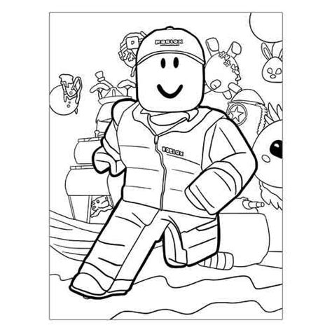 Раскраска Персонажи игры Роблокс распечатать раскраски для детей