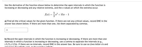 Solved Use The Derivative Of The Function Shown Below To Chegg