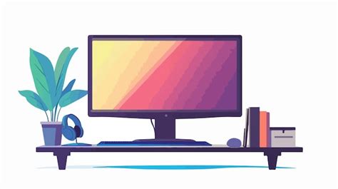 Professional Computer Monitor Vector Illustration For Graphic Design Projects Premium Ai