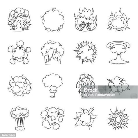 다른 폭발 아이콘 디자인에 대 한 설정 컬렉션을 설명합니다 플래시 하 고 화 염 벡터 기호 재고 웹 일러스트 레이 션 기체 물리 구조에 대한 스톡 벡터 아트 및 기타 이미지
