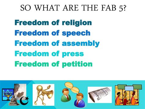 The FAB 5 The first amendment. - ppt download