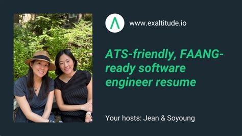 Sep How To Write An Ats Friendly Faang Ready Software Engineer