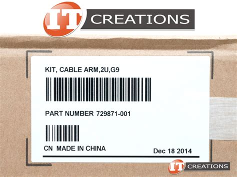 729871 001 New Hp Cable Management Arm 2u Assembly Kit For Hpe