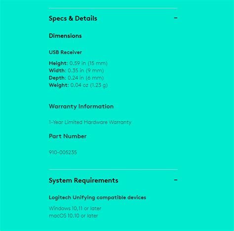 Logitech Pico USB Unifying Receiver GHZ For Mouse And Keyboard Devices YEAR WARRANTY BY