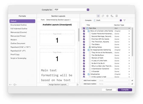 Compiling Your Scrivener Project The Basics Literature And Latte