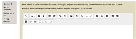 Solved How Would A Structural Functionalist Sociologist Explain The Relationship Between Social