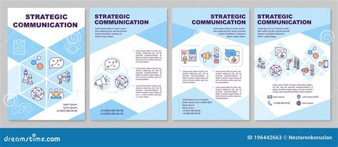 Strategic Communication Brochure Template Stock Vector Illustration Of Goal Banner 196442663