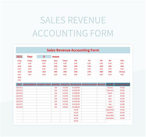 Free Revenue Accounting Templates For Google Sheets And Microsoft Excel Slidesdocs