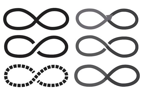 벡터 루프 아이콘 무한대 로고의 상징 추상 곡선 라인으로 만든 영원의 그래픽 이미지 프리미엄 벡터
