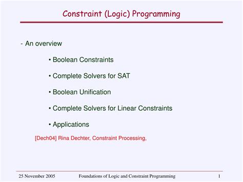Ppt Constraint Logic Programming Powerpoint Presentation Free
