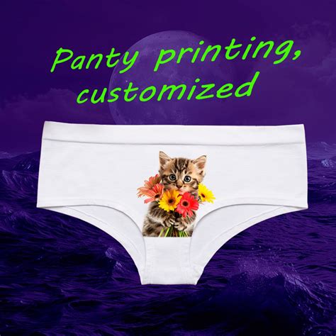 Panties Summer Breeze Lingerie With A Cat Face And A Beautiful Bouquet
