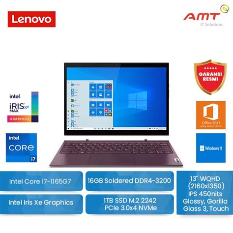 Jual Lenovo Yoga Duet Itl I G Gb Iris Xe Tb Ssd W Ohs Shopee Indonesia