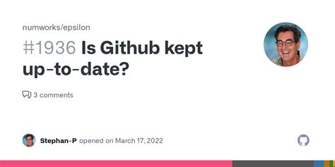 is github kept up to date · issue 1936 · numworks epsilon · github
