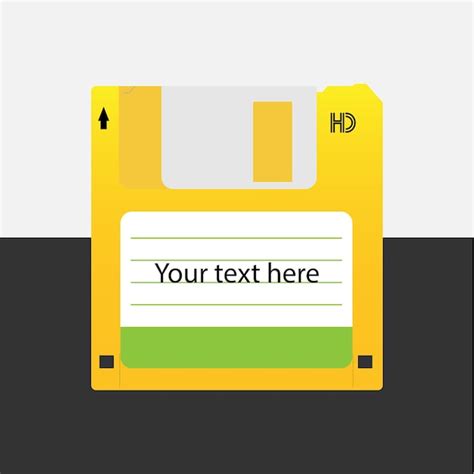 Premium Vector Yellow Isolated Floppy Disk Vector Illustration