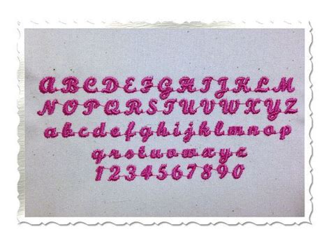 Mini Script Machine Embroidery Font Alphabet 1 2 3 8 And 1 4 Etsy