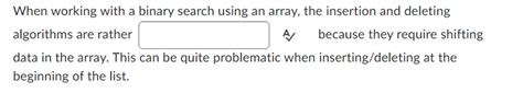 Solved When Working With A Binary Search Using An Array The