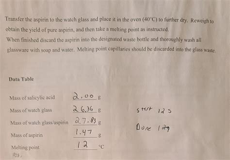 Solved Experiment 5 Aspirin Synthesis Objective To Chegg Com