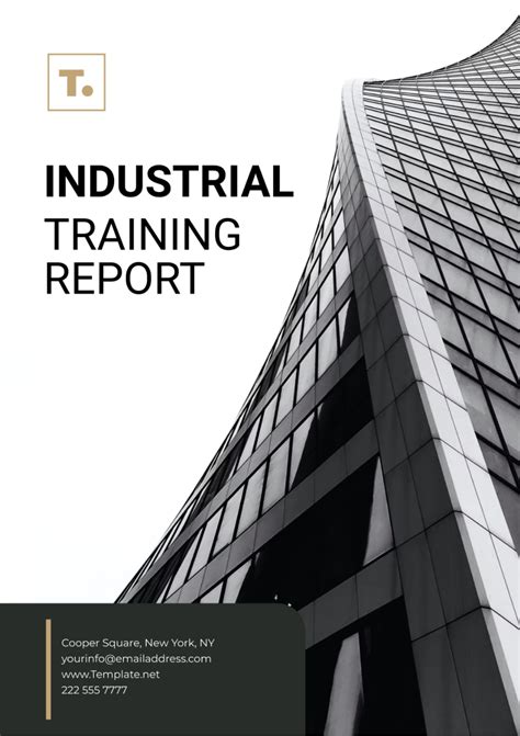 free industrial training report template to edit online