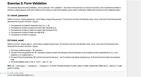 Solved Exercise Form Validation This Exercise Deals With Chegg Com