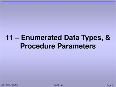 ppt 11 enumerated data types and procedure parameters powerpoint
