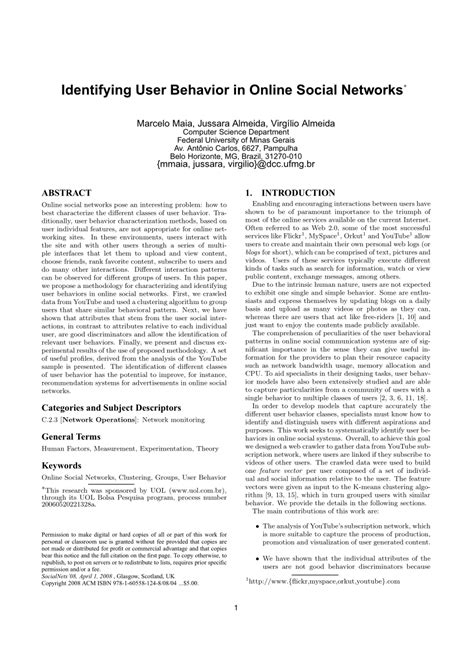 Pdf Identifying User Behavior In Online Social Networks