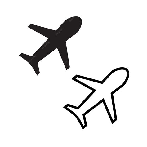 항공기 아이콘 로고 프리미엄 벡터