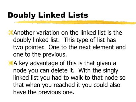PPT Doubly Linked Lists PowerPoint Presentation ID 3754325