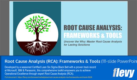 Root Cause Analysis RCA Frameworks Tools PPT Slide Deck